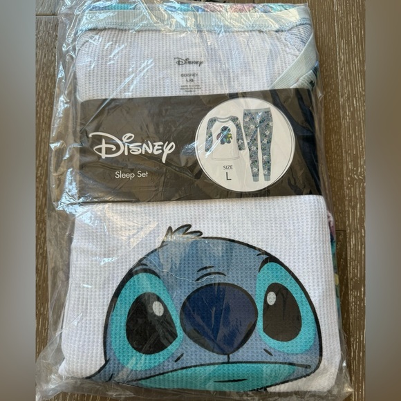 Disney | Intimates & Sleepwear | Disney Stitch Waffle Sleep Set | Poshmark